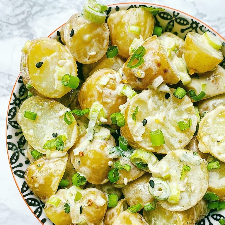 Wasabi Potato Salad | Spinach and Bacon