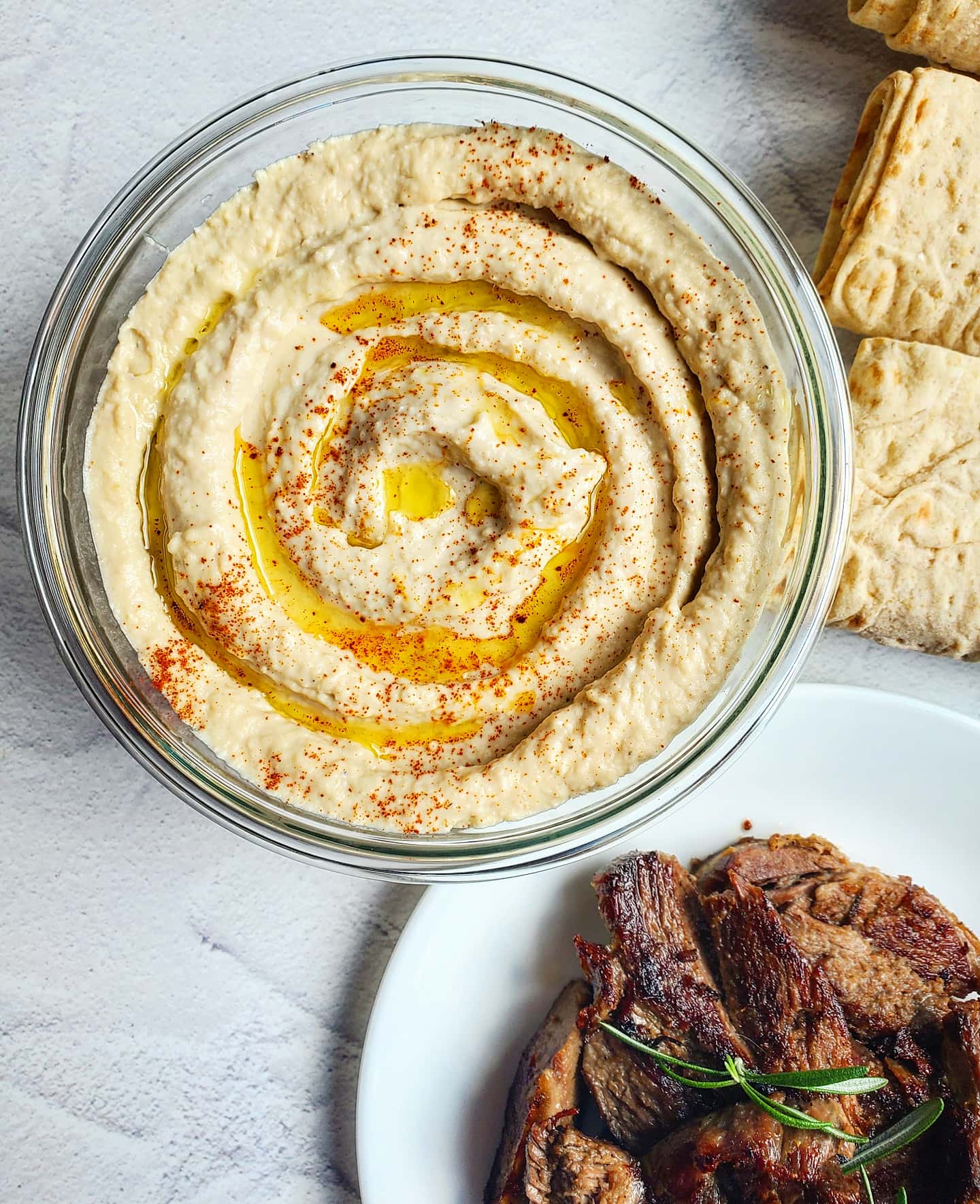 White Bean Hummus | Spinach and Bacon