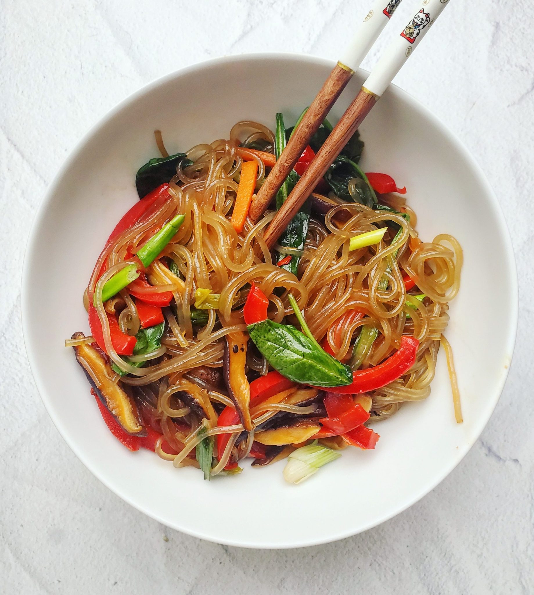 Jap Chae | Spinach and Bacon