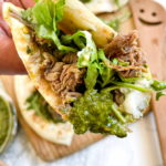 Chimichurri Steak Flatbread Sandwich | Shaved Beef Recipe
