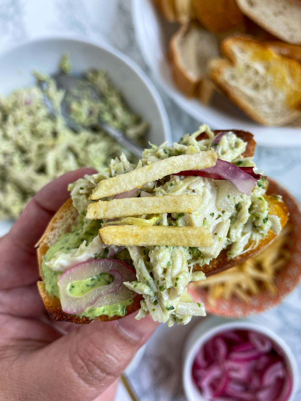 Peruvian Chicken Salad | Aji Verde Mayo