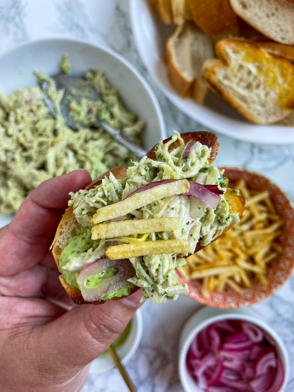 Peruvian Chicken Salad | Aji Verde Mayo