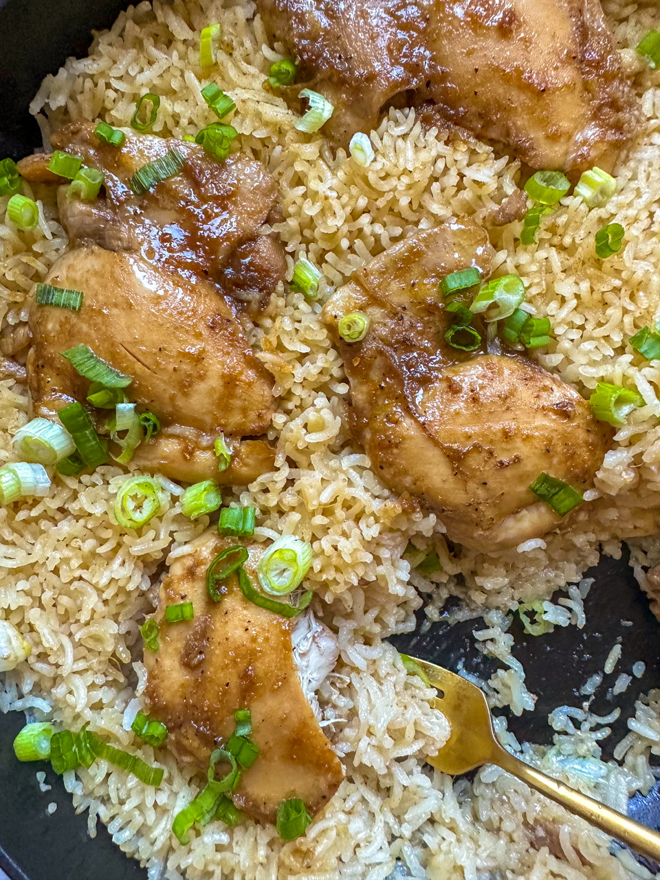 Soy Garlic Chicken and Rice | Asian Style Arroz con Pollo